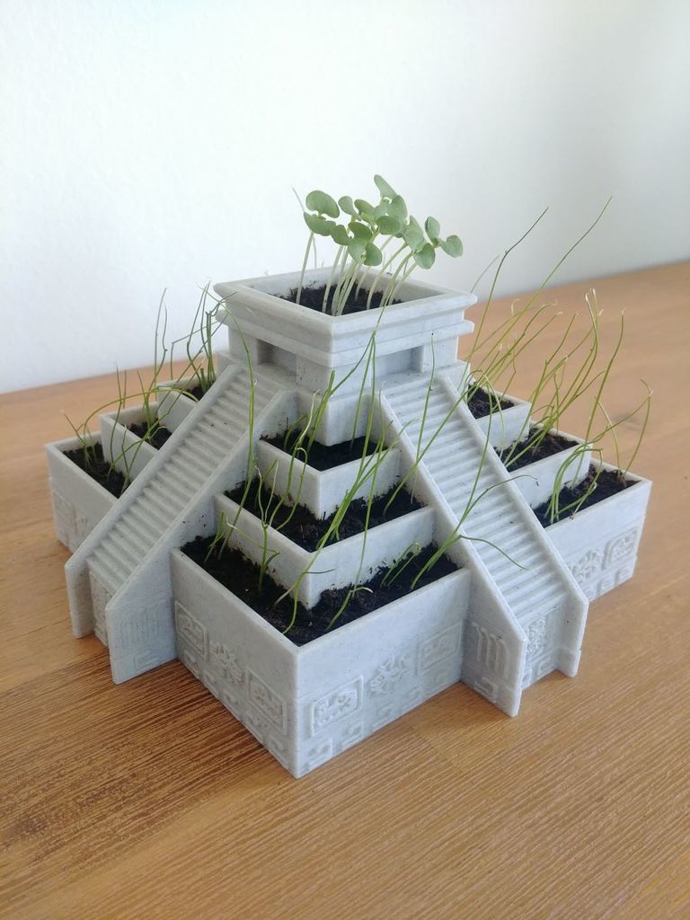 Aztec Temple Plant Pot 3D model 3D printable | CGTrader