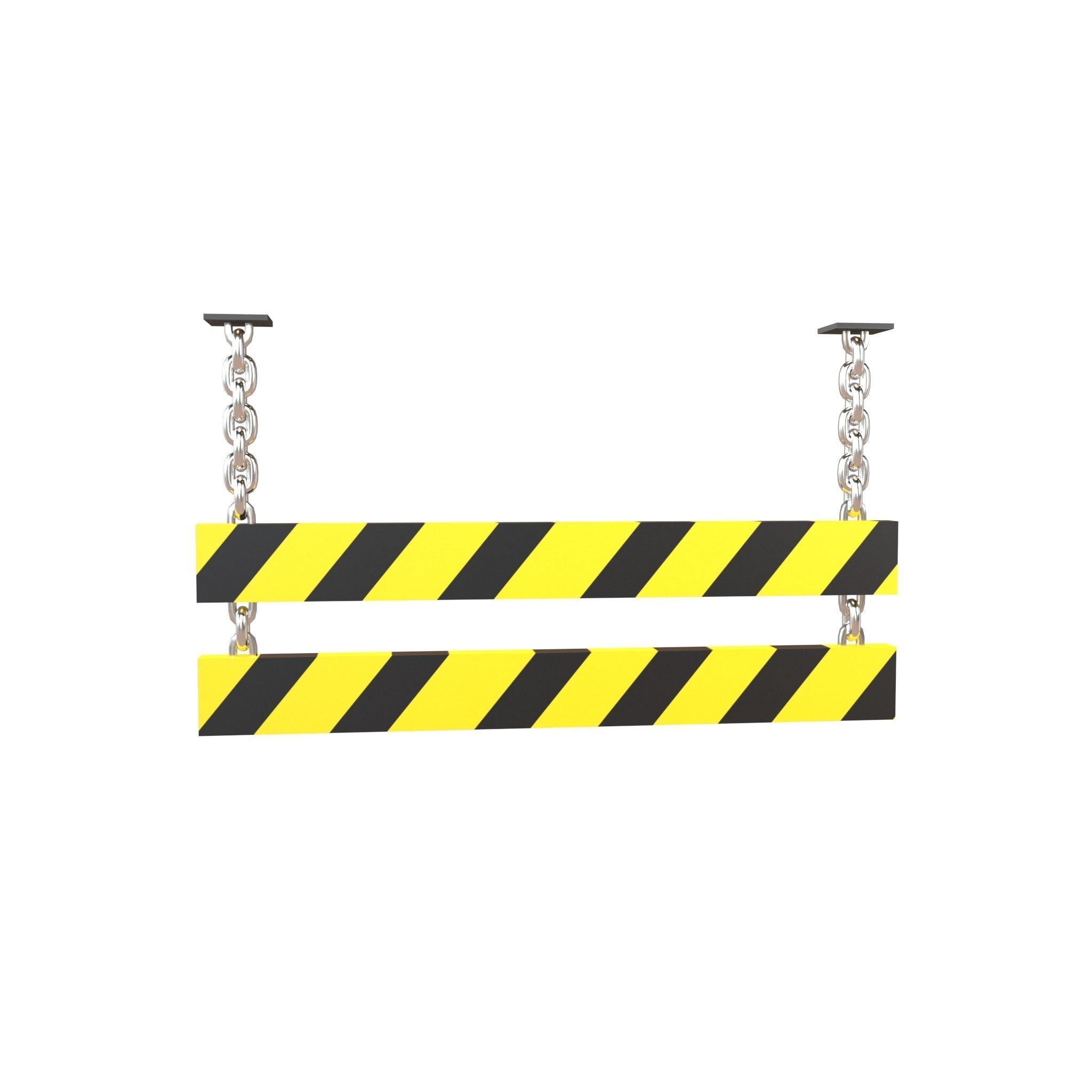3D model Danger Sign Barriers v2 002 VR / AR / low-poly | CGTrader
