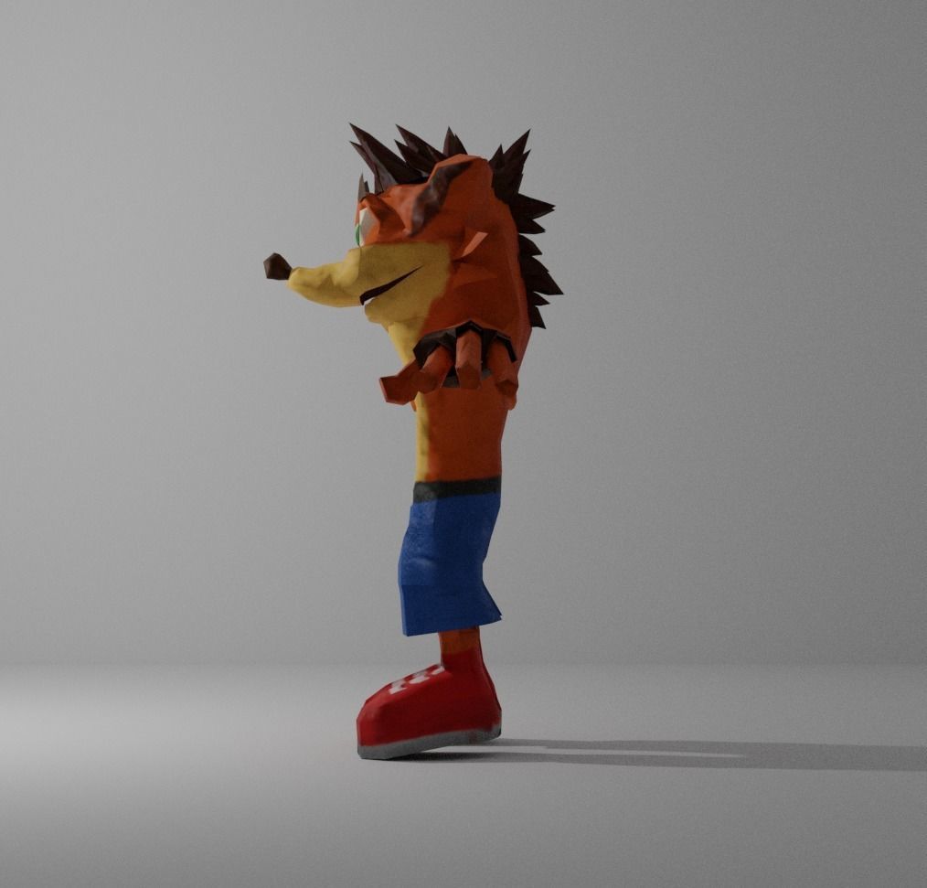 Crash Bandicoot 3d Low poly 3D model | CGTrader