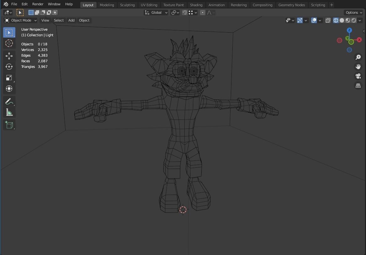 Crash Bandicoot 3d Low poly 3D model | CGTrader