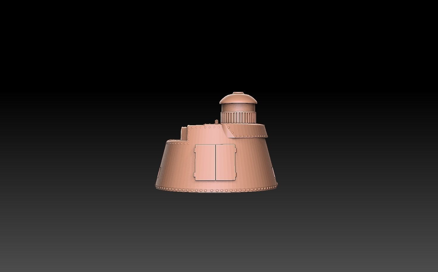 Char 2C Tank Turret 3D model 3D printable | CGTrader