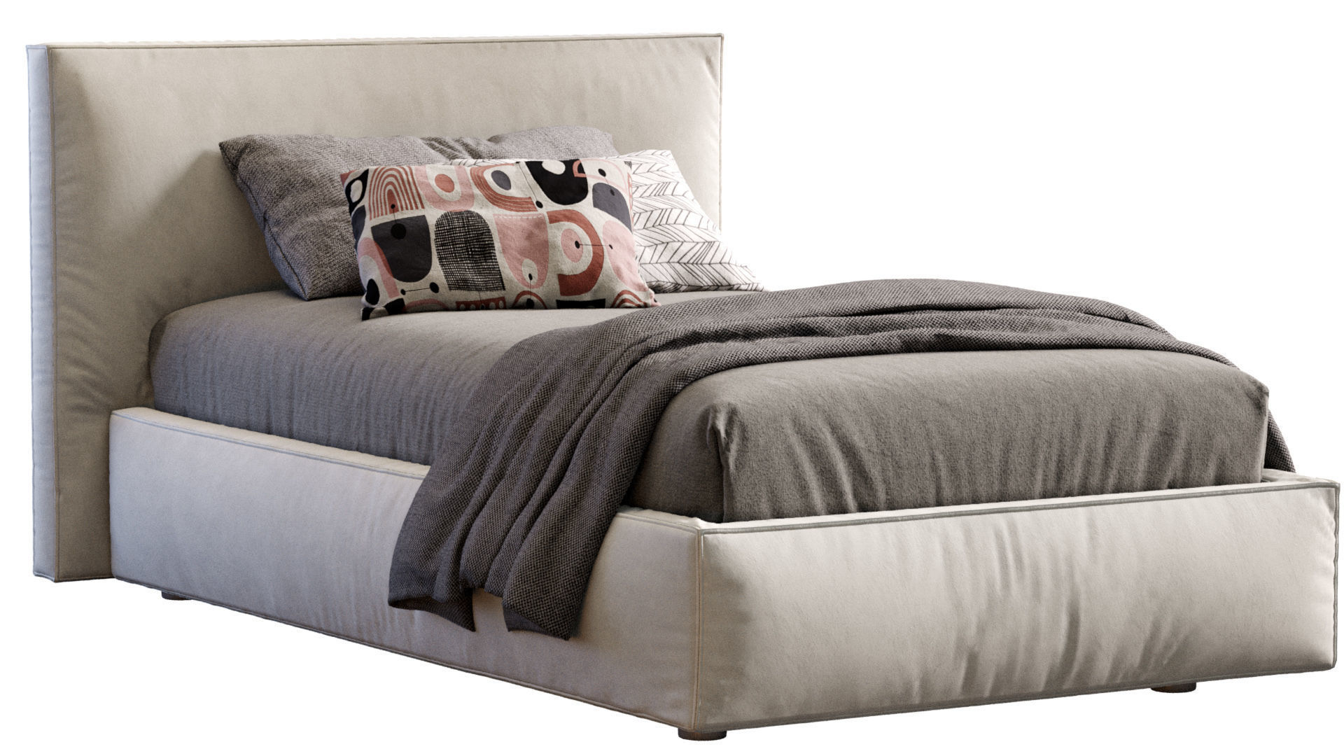 Miller Single Bed By Flexteam 3D model | CGTrader