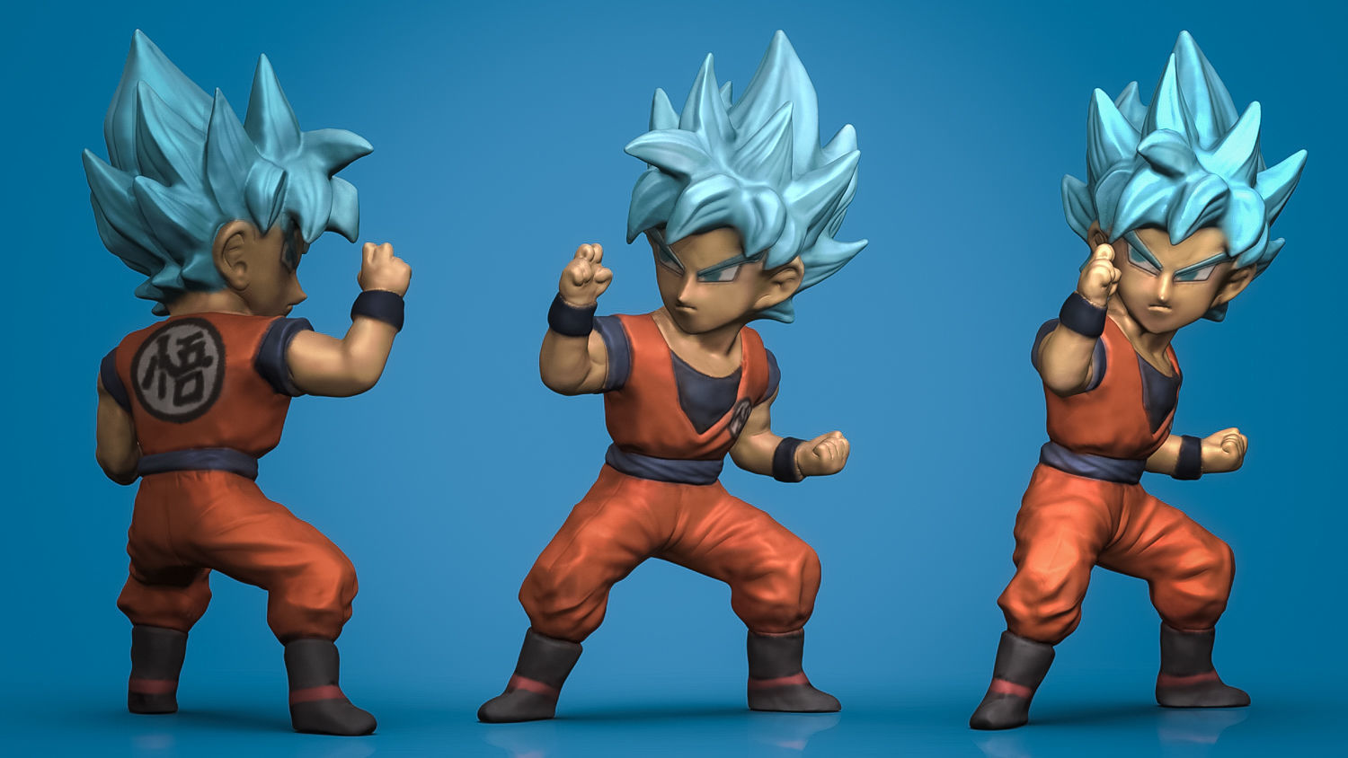 Son Goku Super Saiyan Blue Dragon Ball 3D Printable free 3D model 3D ...