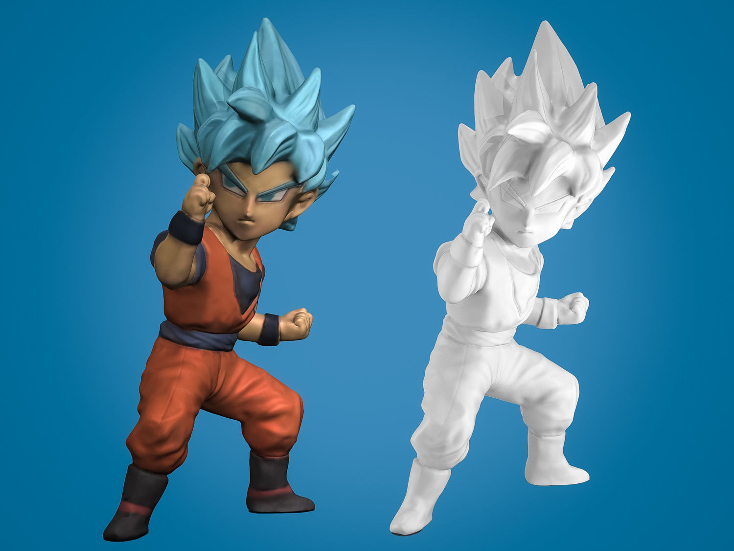 Son Goku Super Saiyan Blue Dragon Ball 3D Printable free 3D model 3D ...