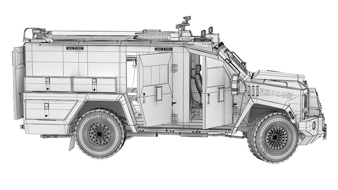 Fire fighting vehicle 3D model animated | CGTrader