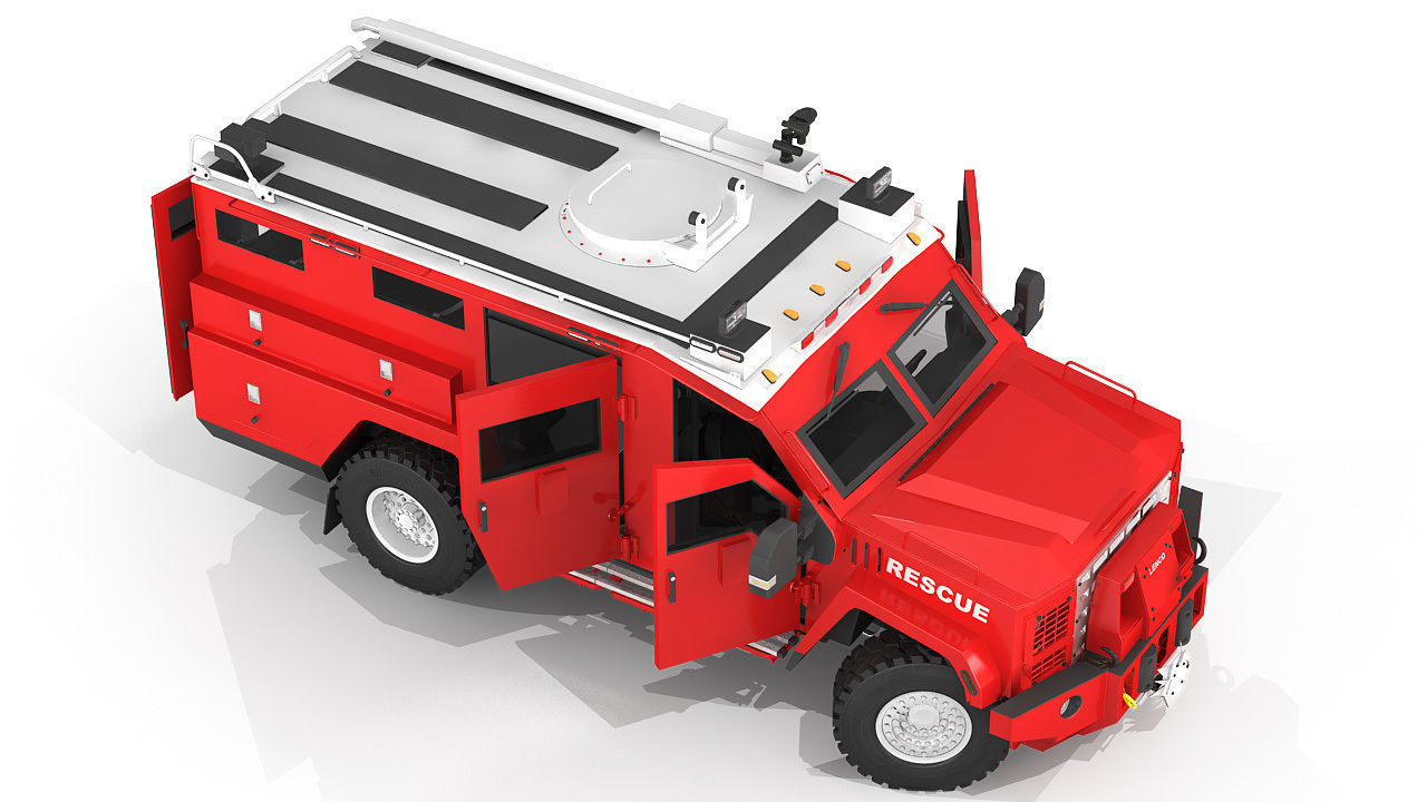 Fire fighting vehicle 3D model animated | CGTrader
