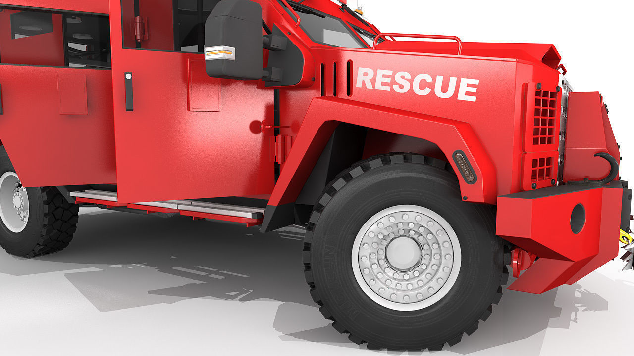 Fire fighting vehicle 3D model animated | CGTrader