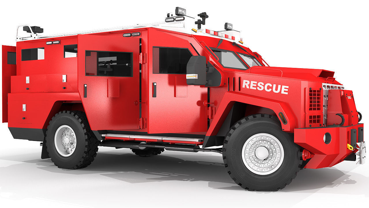 Fire fighting vehicle 3D model animated | CGTrader