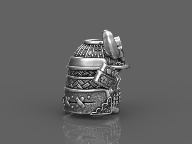 Bead Skull Head Samurai 3d model for 3d printing 3D print model 3D ...