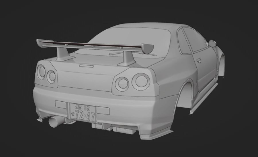 NISSAN GTR R34 Z TUNE 3D model | CGTrader