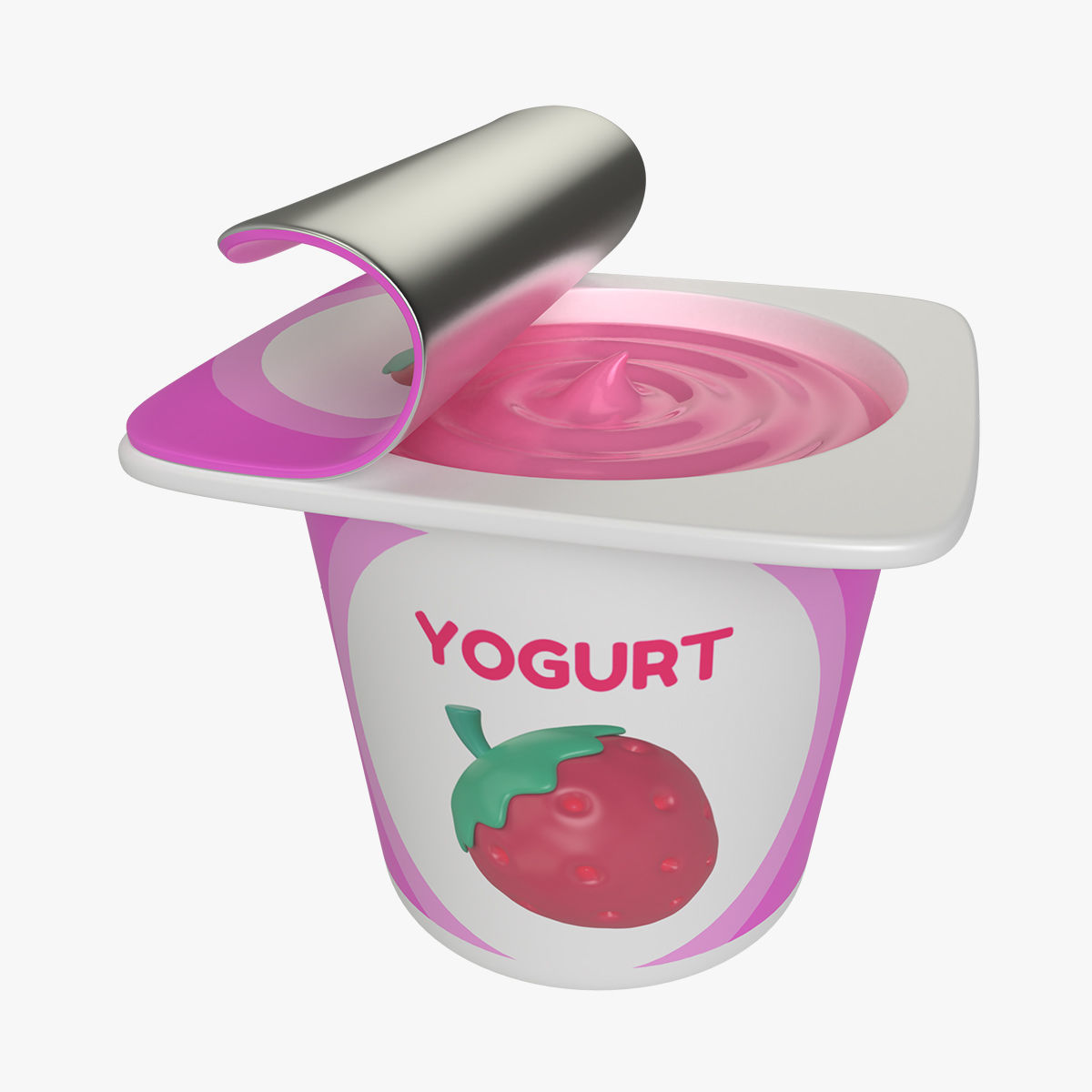 3D model Cartoon Yogurt VR / AR / low-poly | CGTrader