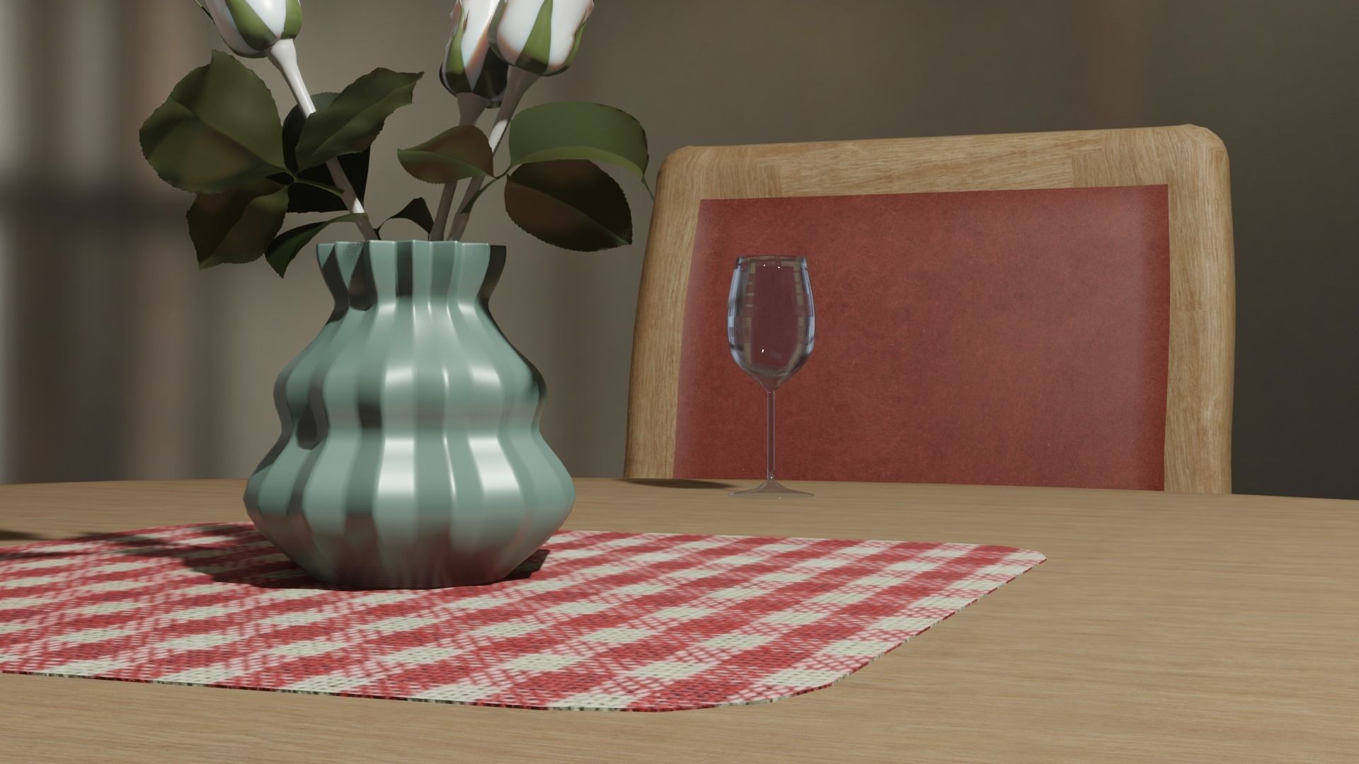 3D model Conjunto de mesa Low polly VR / AR / low-poly | CGTrader