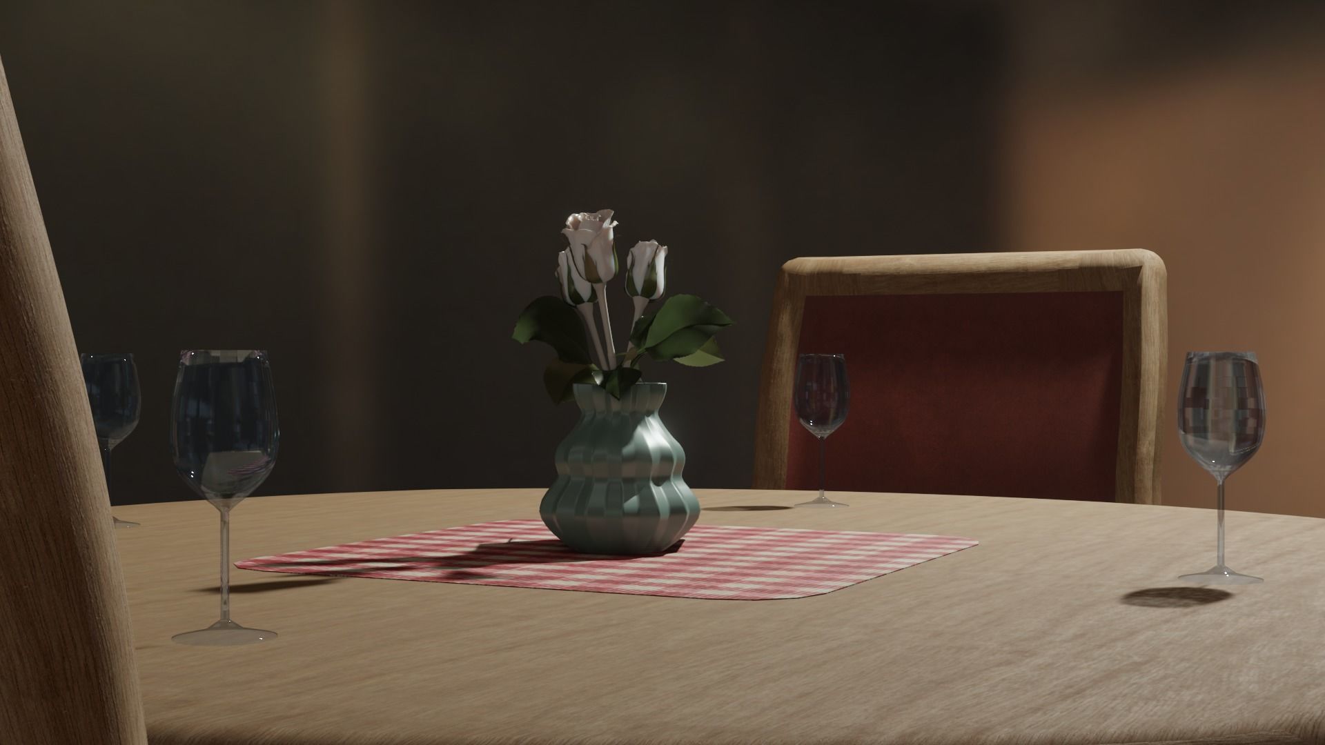 3D model Conjunto de mesa Low polly VR / AR / low-poly | CGTrader