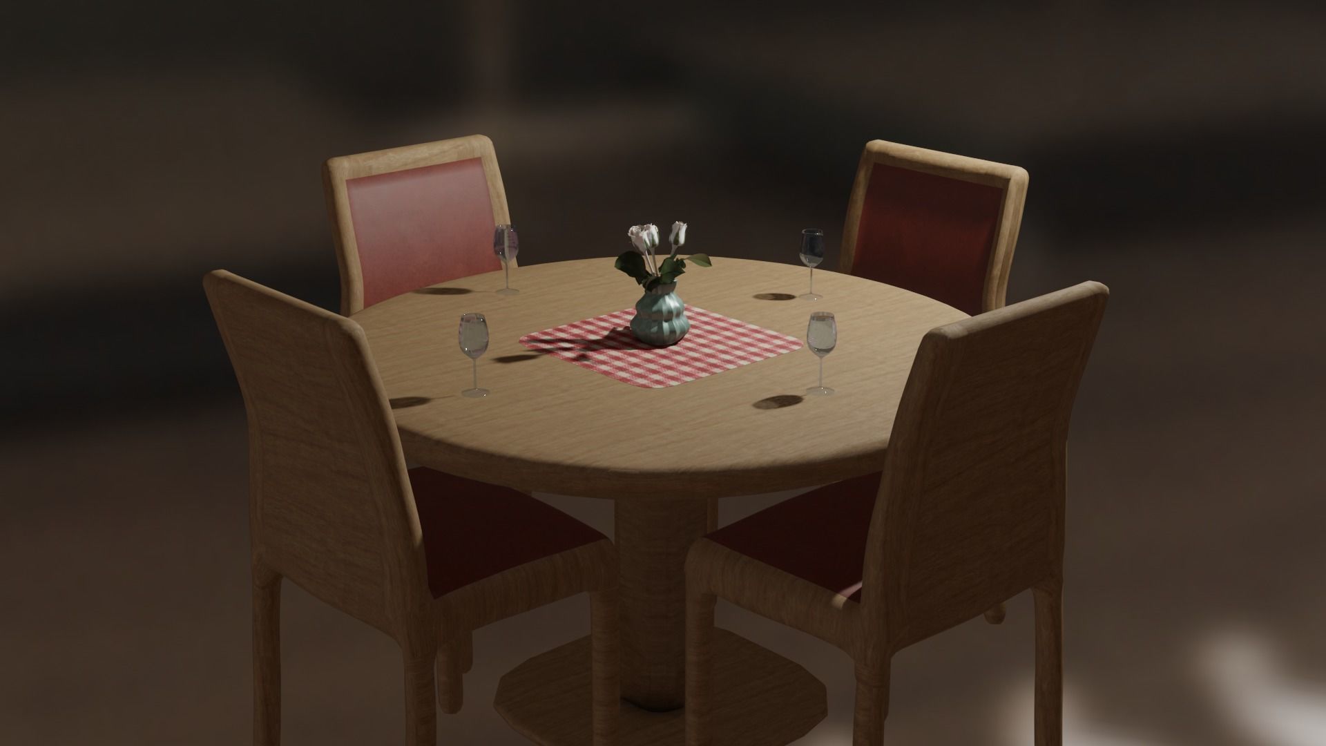 3D model Conjunto de mesa Low polly VR / AR / low-poly | CGTrader