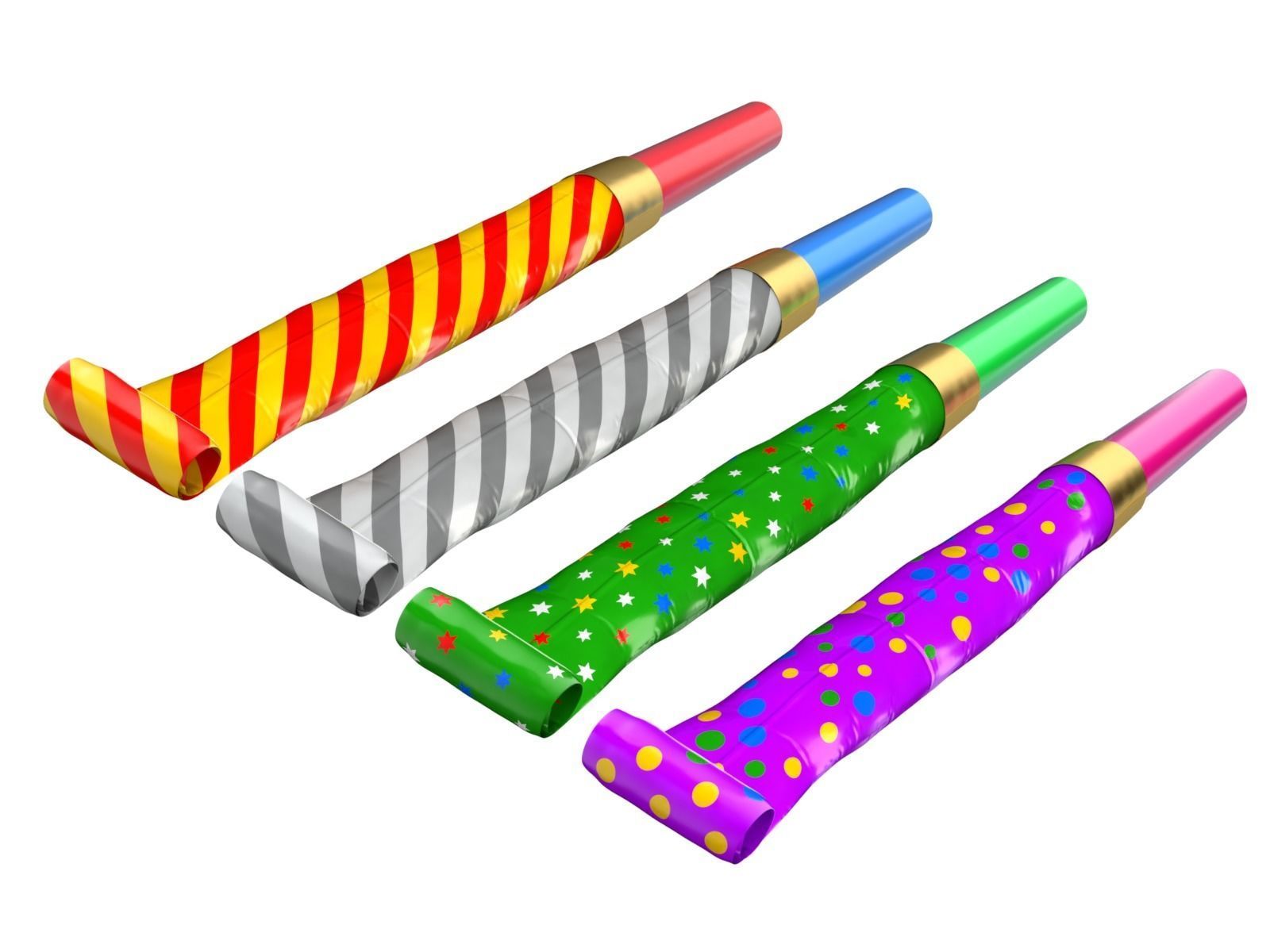 Party Whistle Animation 3D model animated | CGTrader