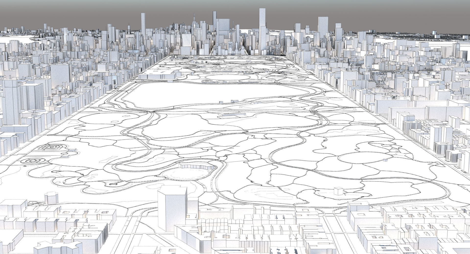 New York 30 x 50 km 3D City Map 3D model | CGTrader