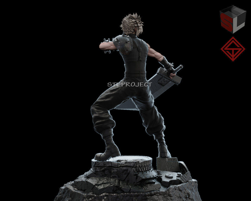 Cloud Strife 3D model 3D printable | CGTrader
