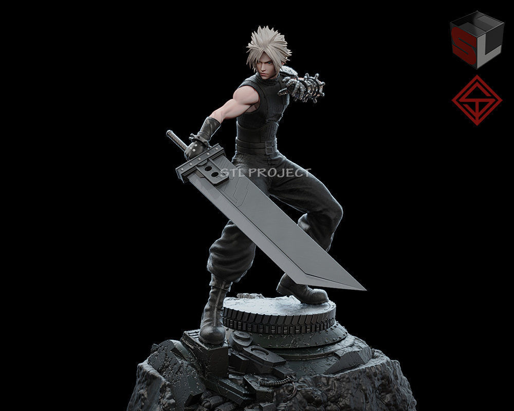 Cloud Strife 3D model 3D printable | CGTrader