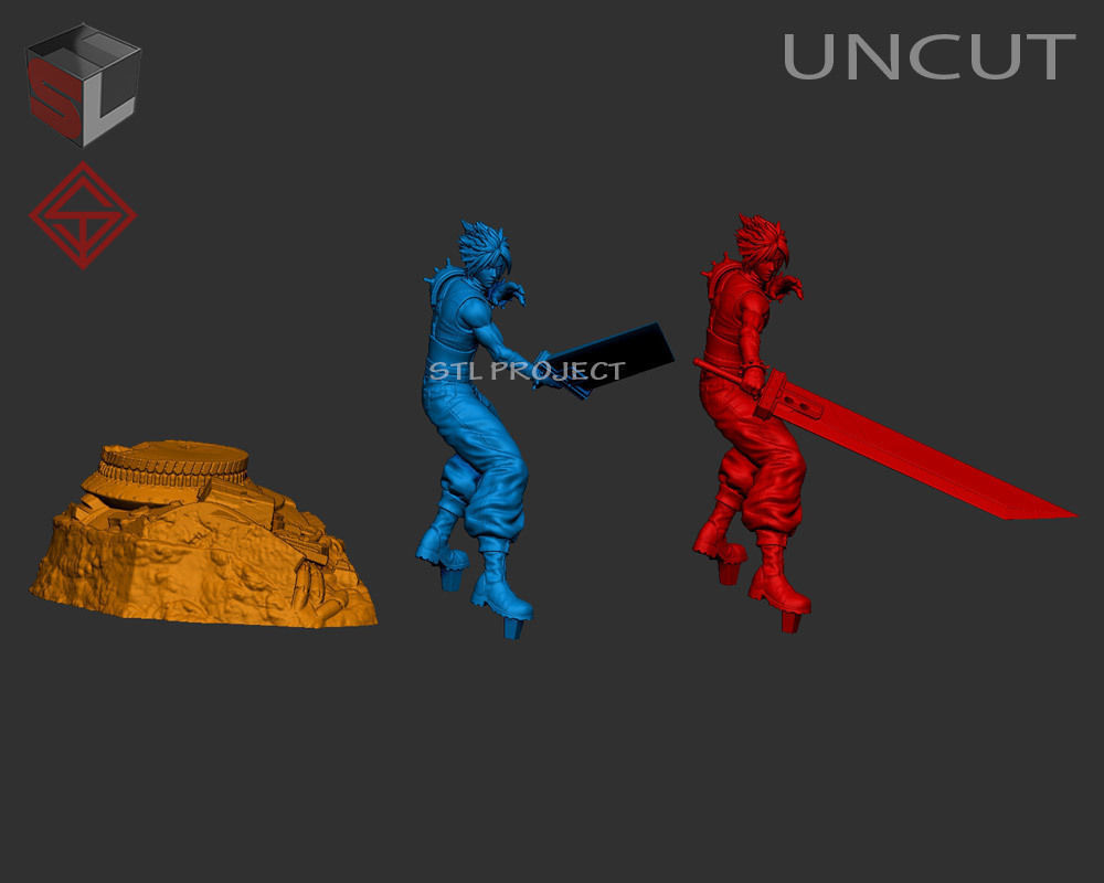 Cloud Strife 3D model 3D printable | CGTrader