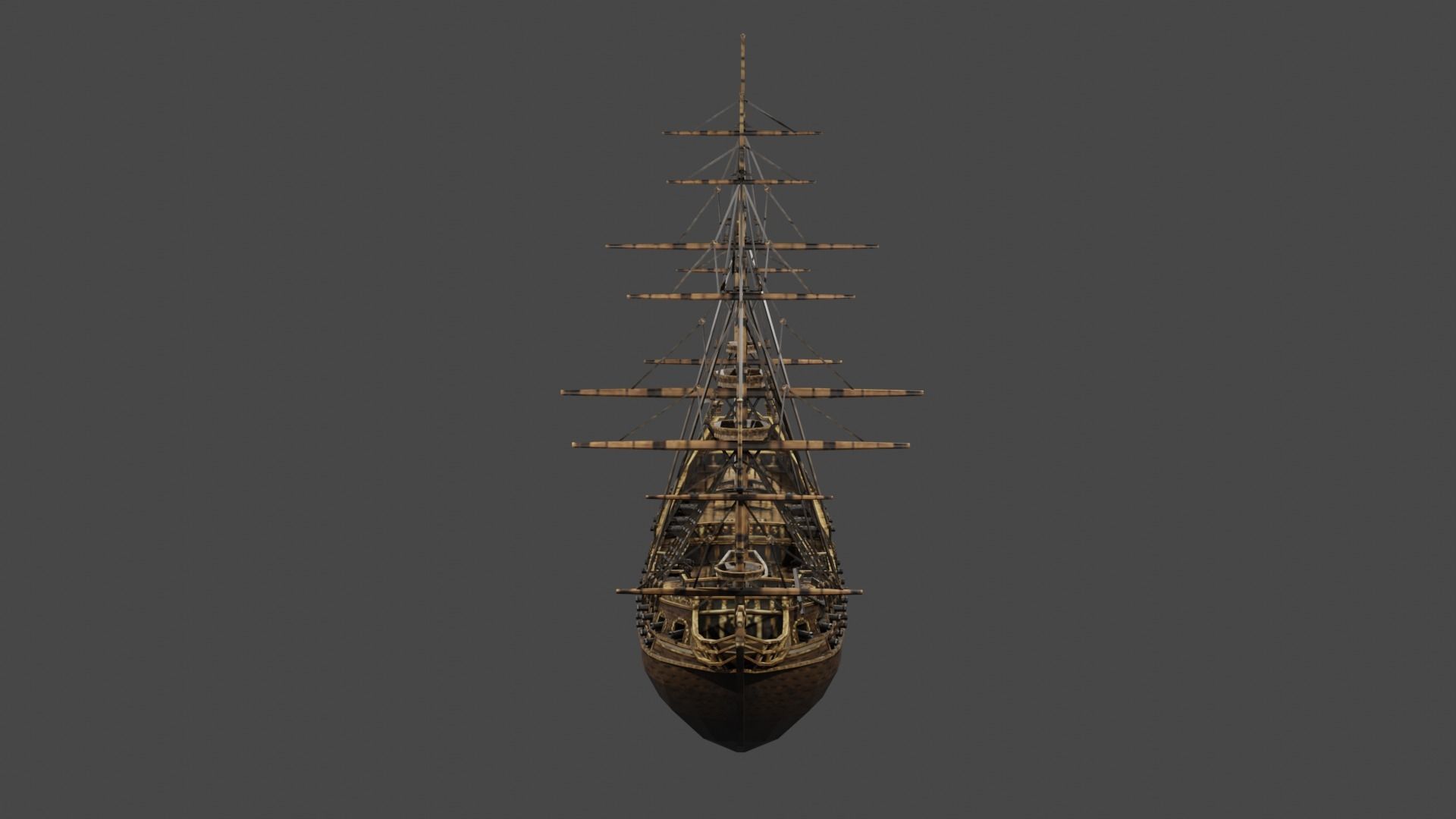 3D model Battleship - Ship of the Line VR / AR / low-poly | CGTrader