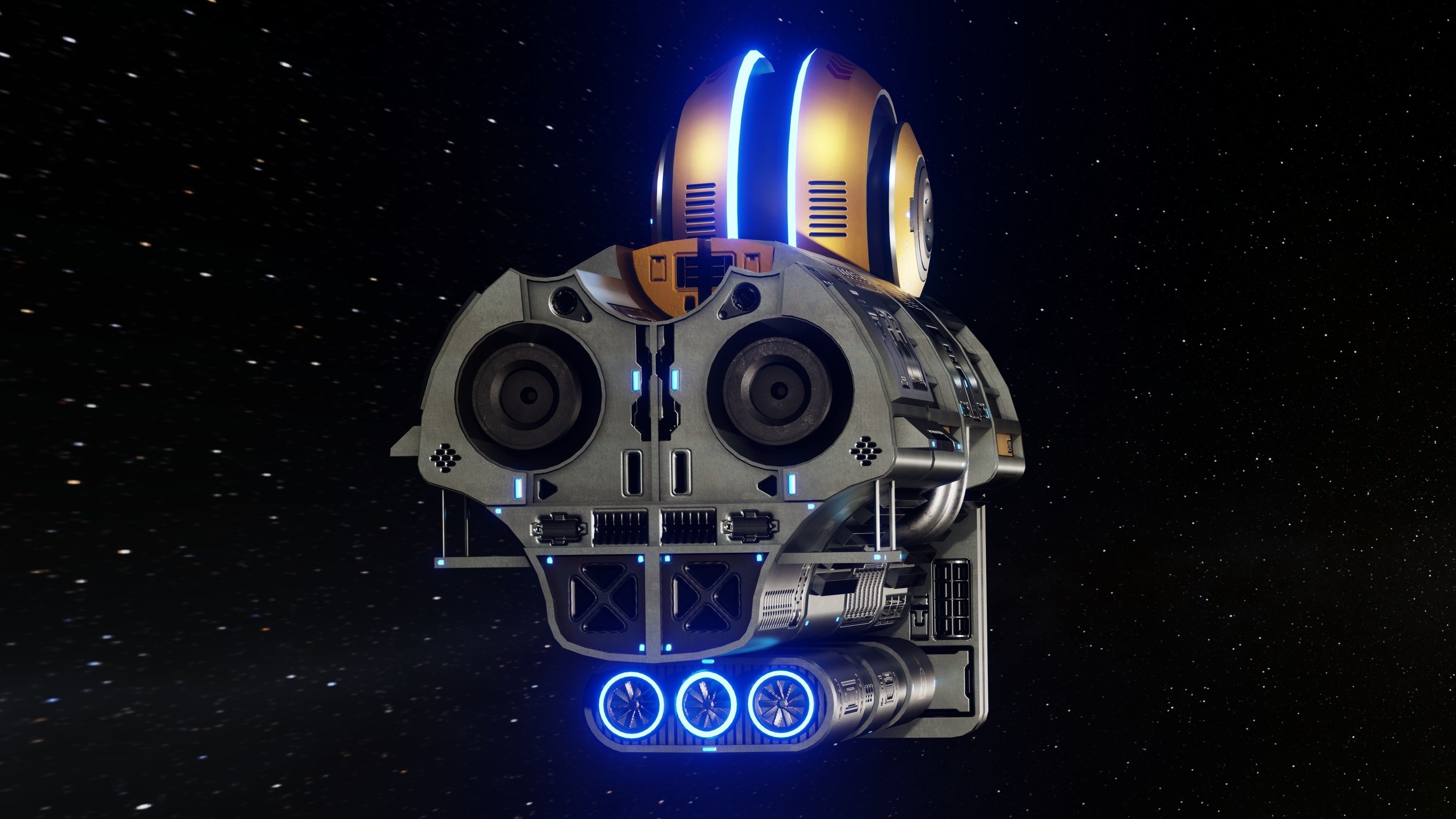 3D model Galactic Core spaceship VR / AR / low-poly | CGTrader