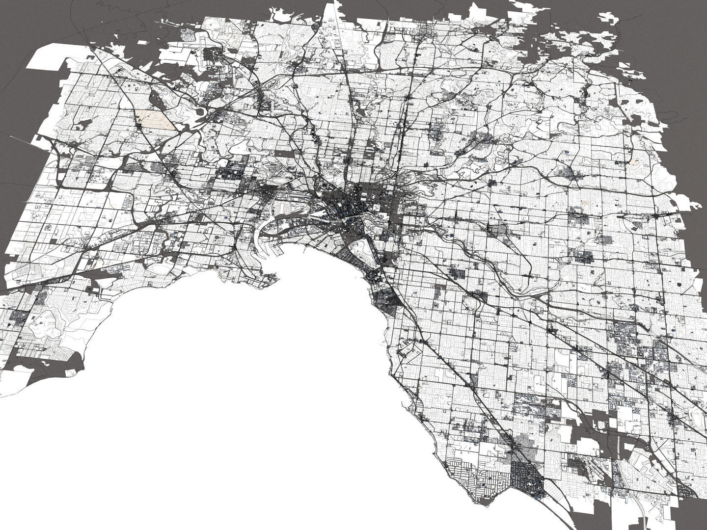 Melbourne Australia 50x50km 3D City Map 3D model | CGTrader