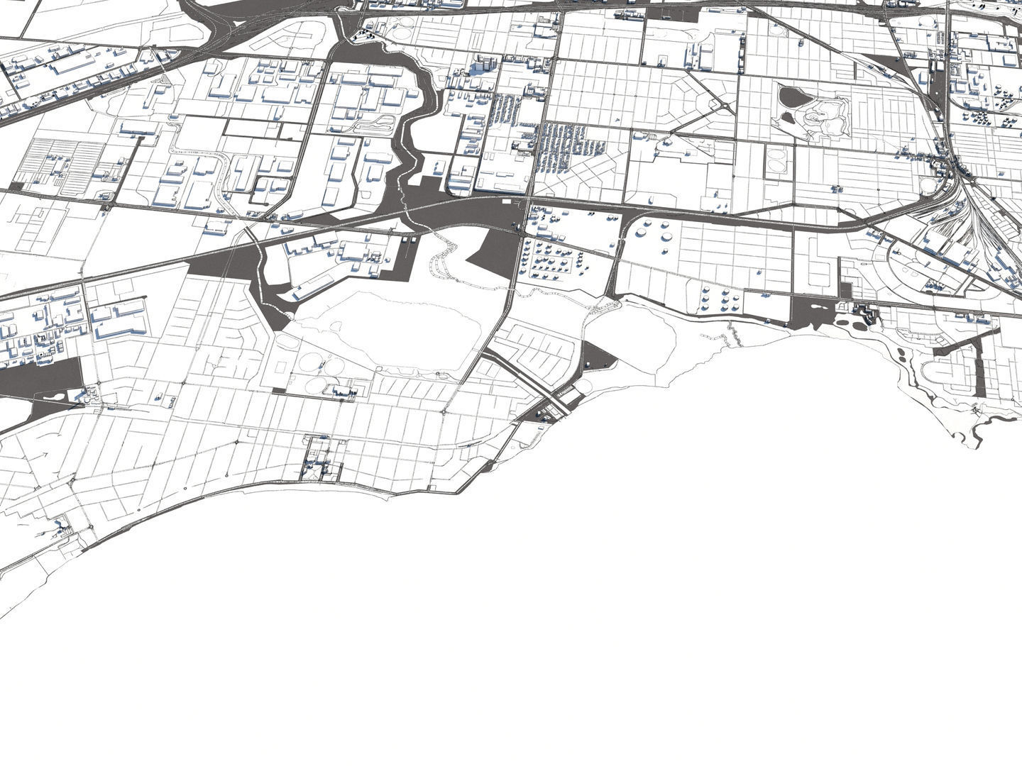 Melbourne Australia 50x50km 3D City Map 3D model | CGTrader