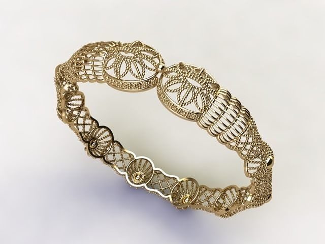 TRADITIONAL INDIAN BANGLE 3D model 3D printable | CGTrader