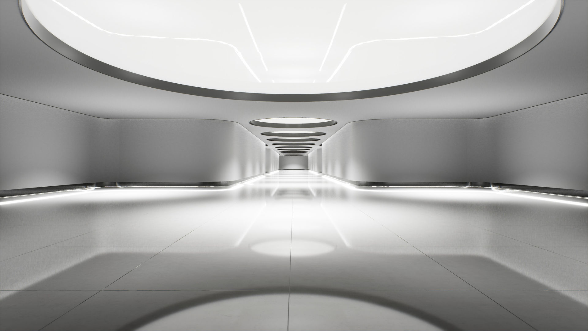 Futuristic Hallway 001 UE4 3D model | CGTrader