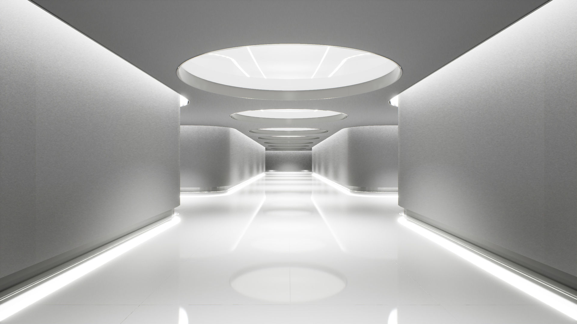 Futuristic Hallway 001 UE4 3D model | CGTrader