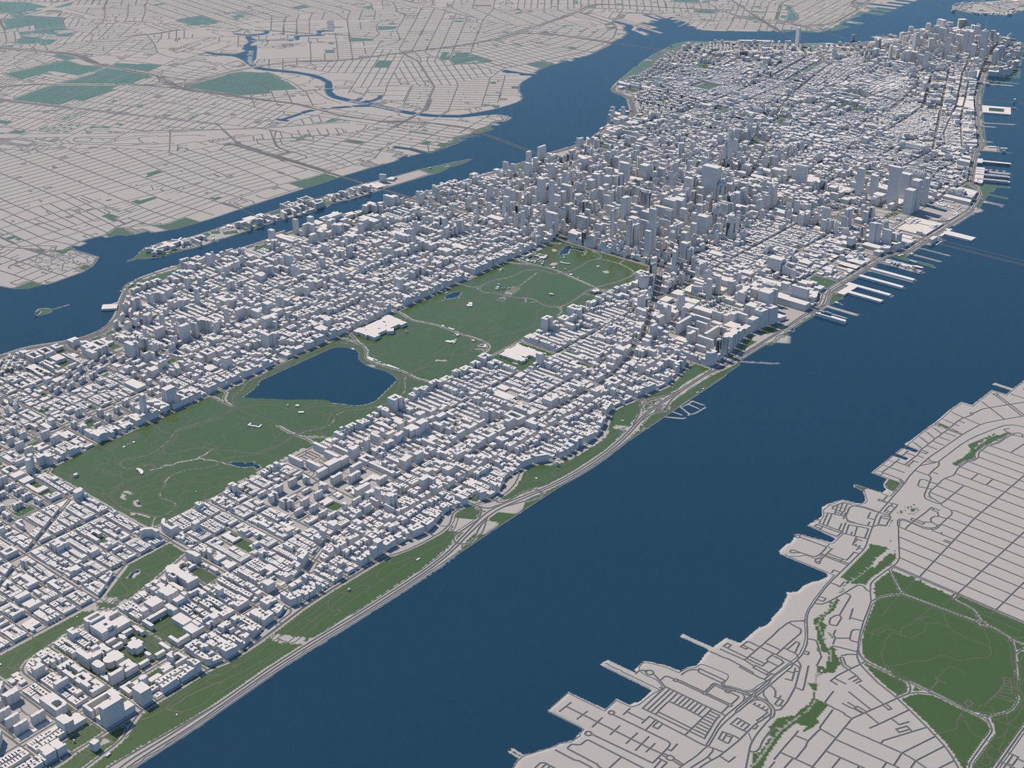 New York USA 3D Model City Map 3D model | CGTrader