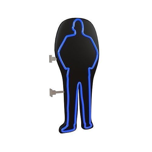 3D model Neon Men Symbol v2 002 VR / AR / low-poly | CGTrader