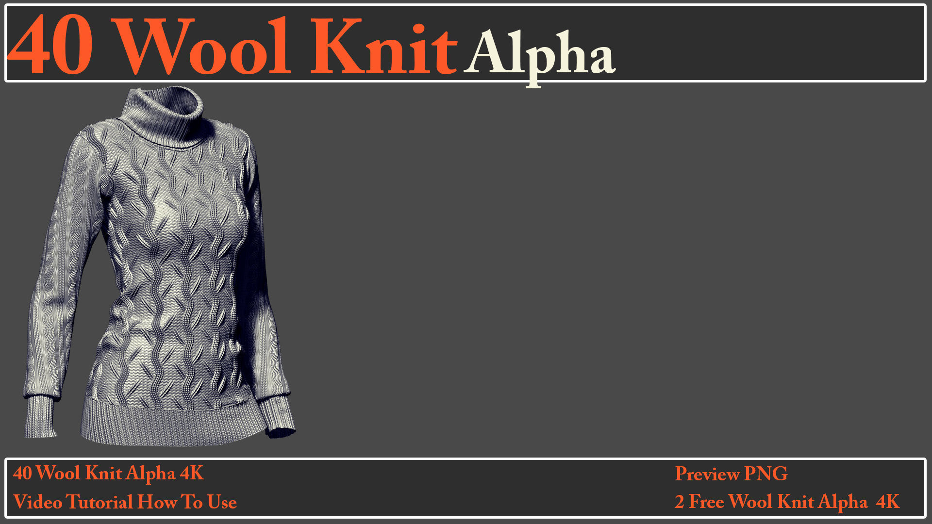 40 Wool Knit Alpha Maps 4K - Video How To Use Texture | CGTrader