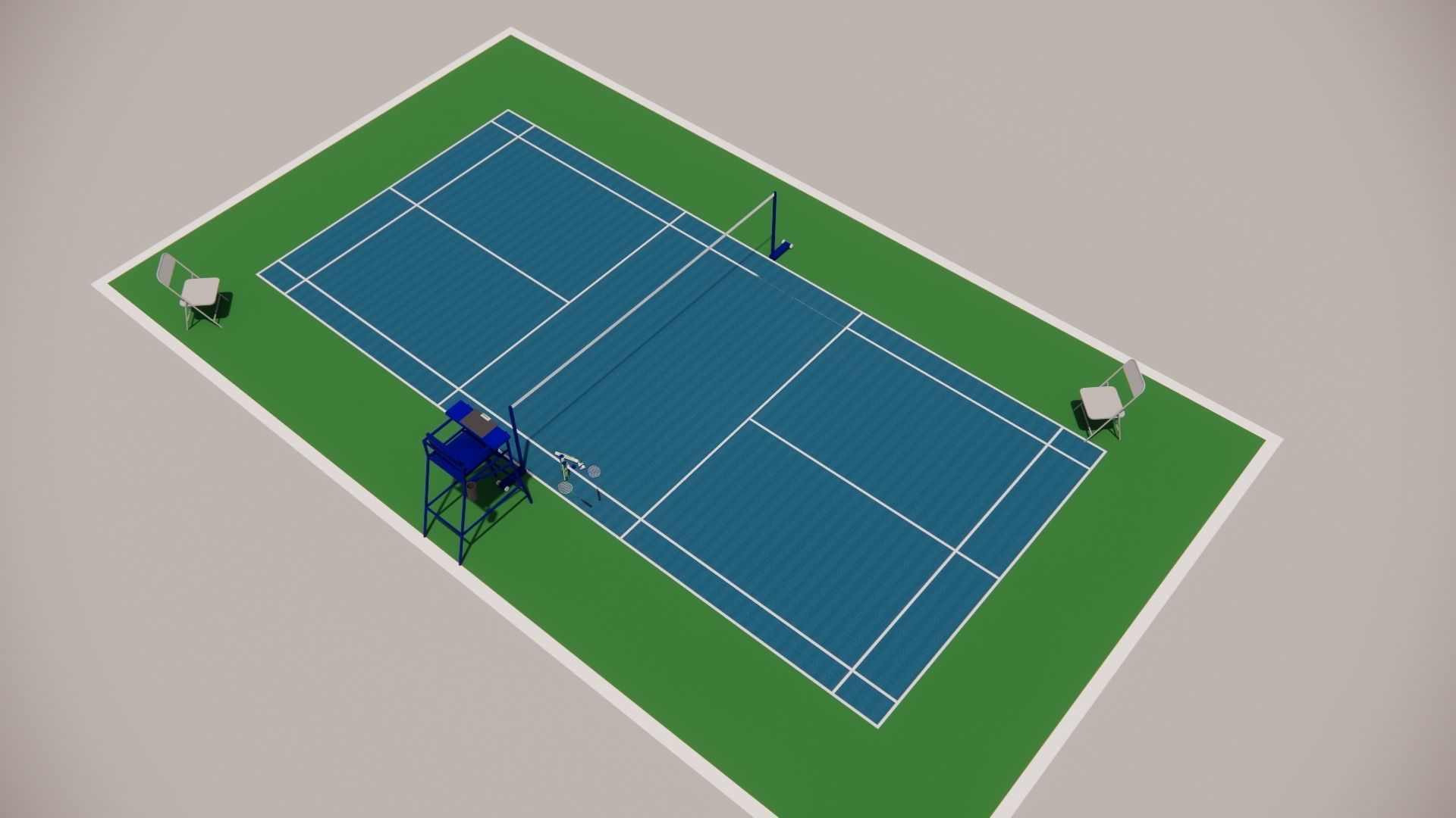 BADMINTON OUTDOOR 3D model | CGTrader