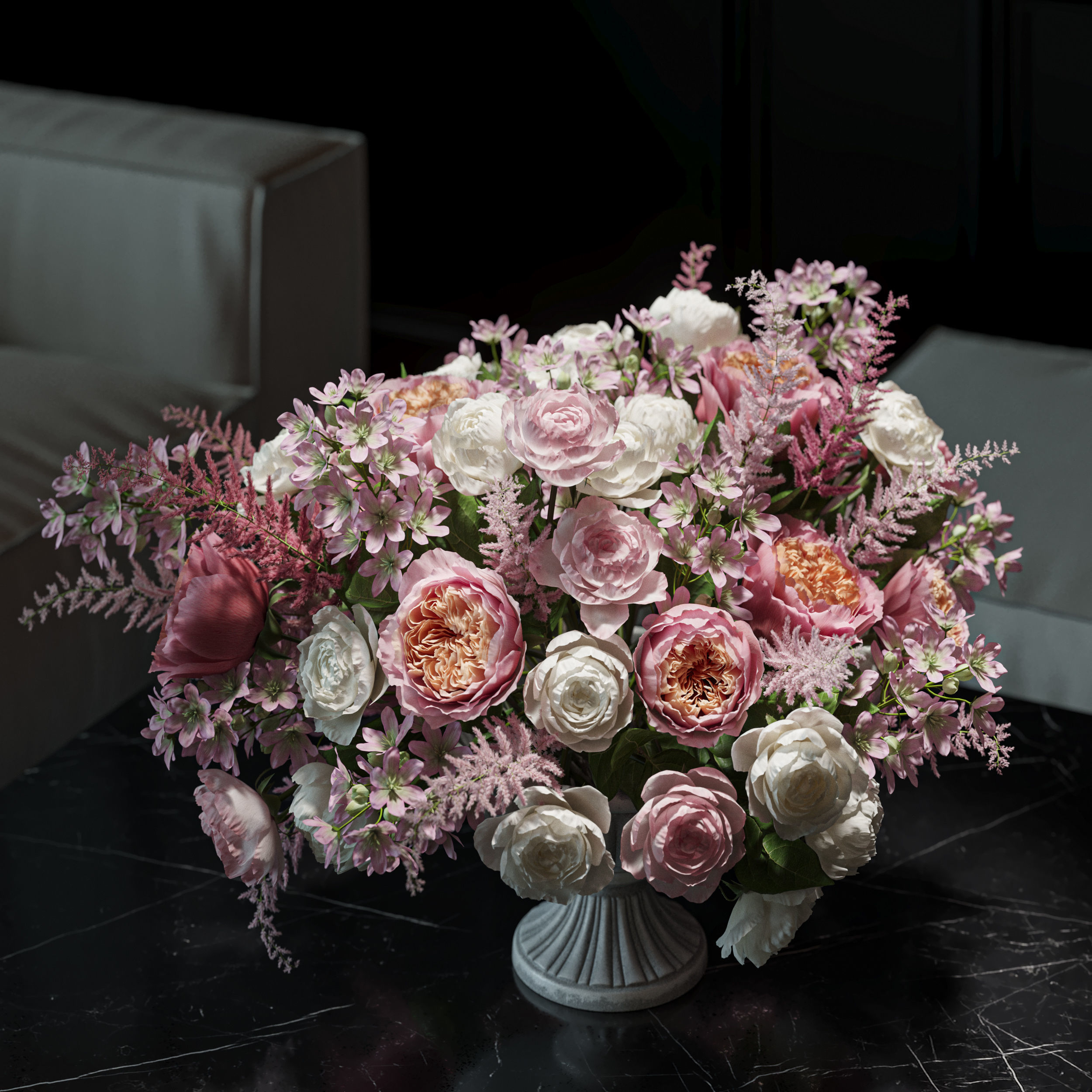Flower Set 045 Centerpiece bouquet 3D model | CGTrader