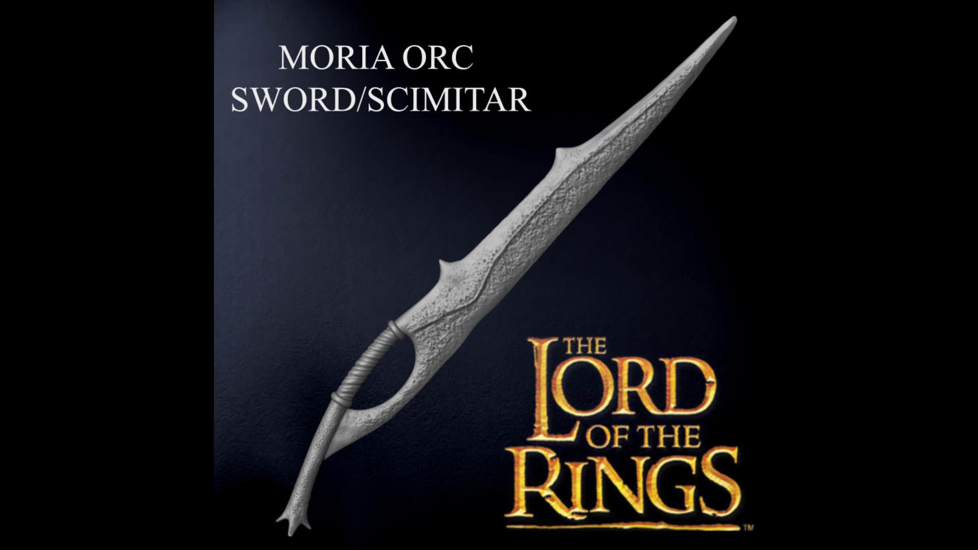 3D PRINTABLE MORIA ORC SWORD SCIMITAR - THE LORD OF THE RINGS 3D model ...