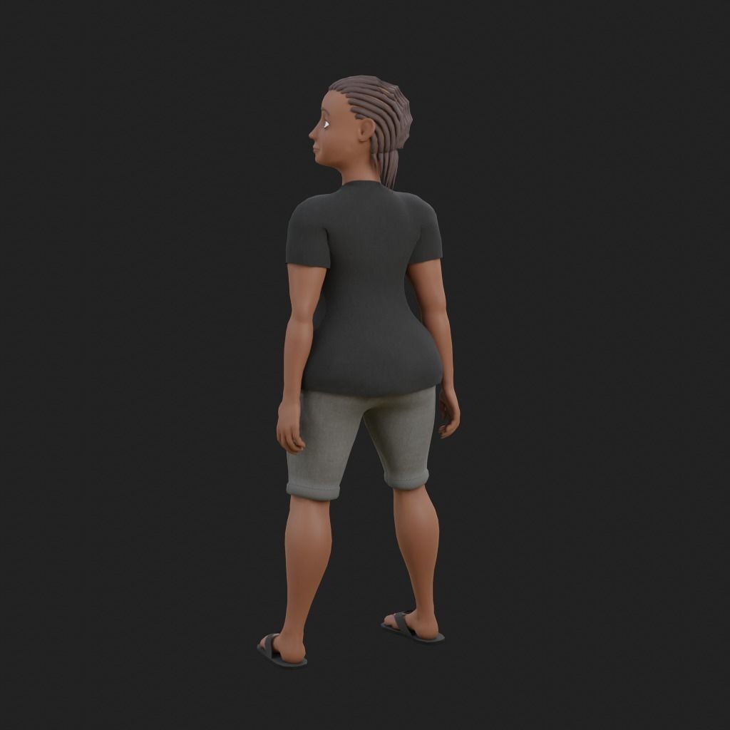 Stylized Customizable Avatar - Female - FREE free VR / AR / low-poly 3D ...