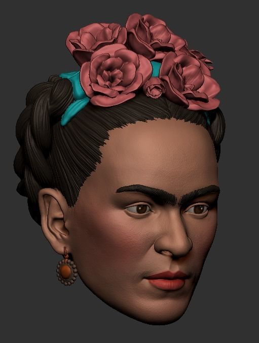 Frida kahlo head 3D model 3D printable | CGTrader