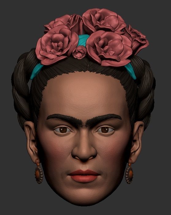 Frida kahlo head 3D model 3D printable | CGTrader