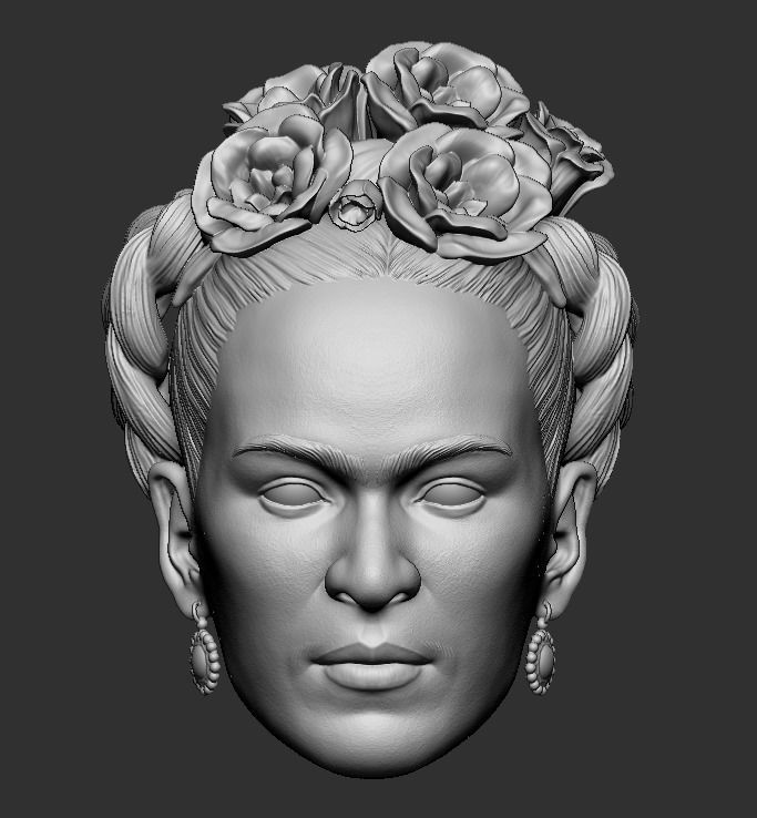 Frida kahlo head 3D model 3D printable | CGTrader