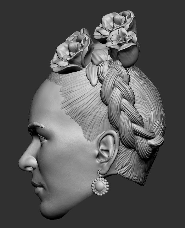 Frida kahlo head 3D model 3D printable | CGTrader