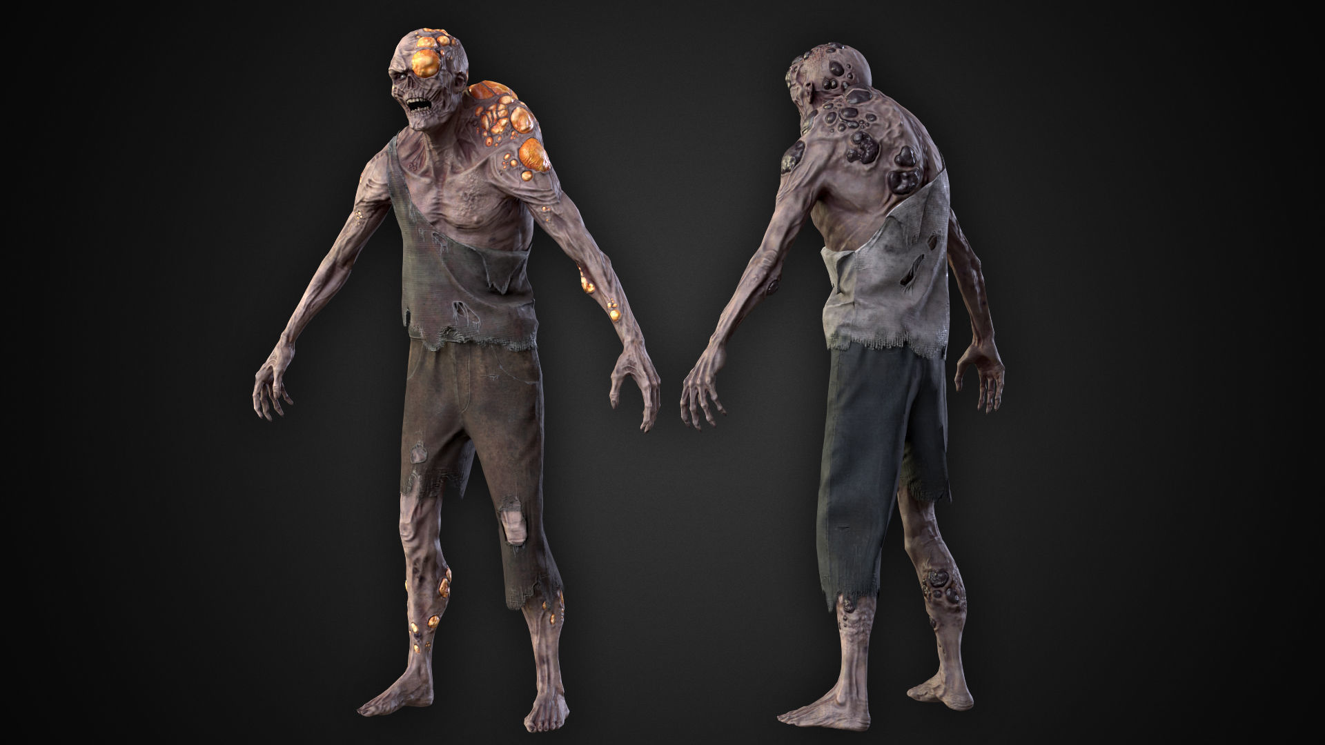 3D model Infected Zombie VR / AR / low-poly | CGTrader