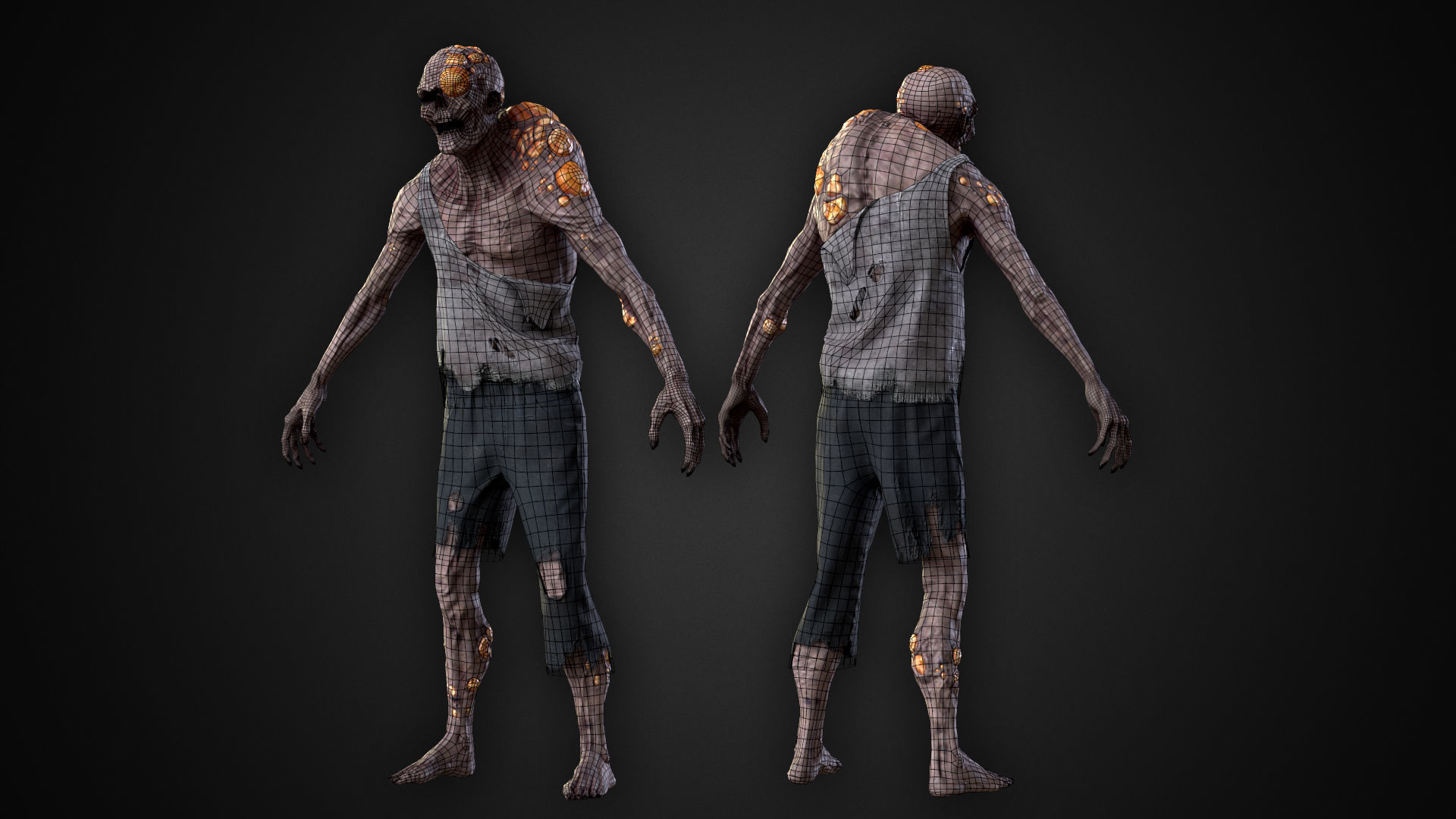 3D model Infected Zombie VR / AR / low-poly | CGTrader
