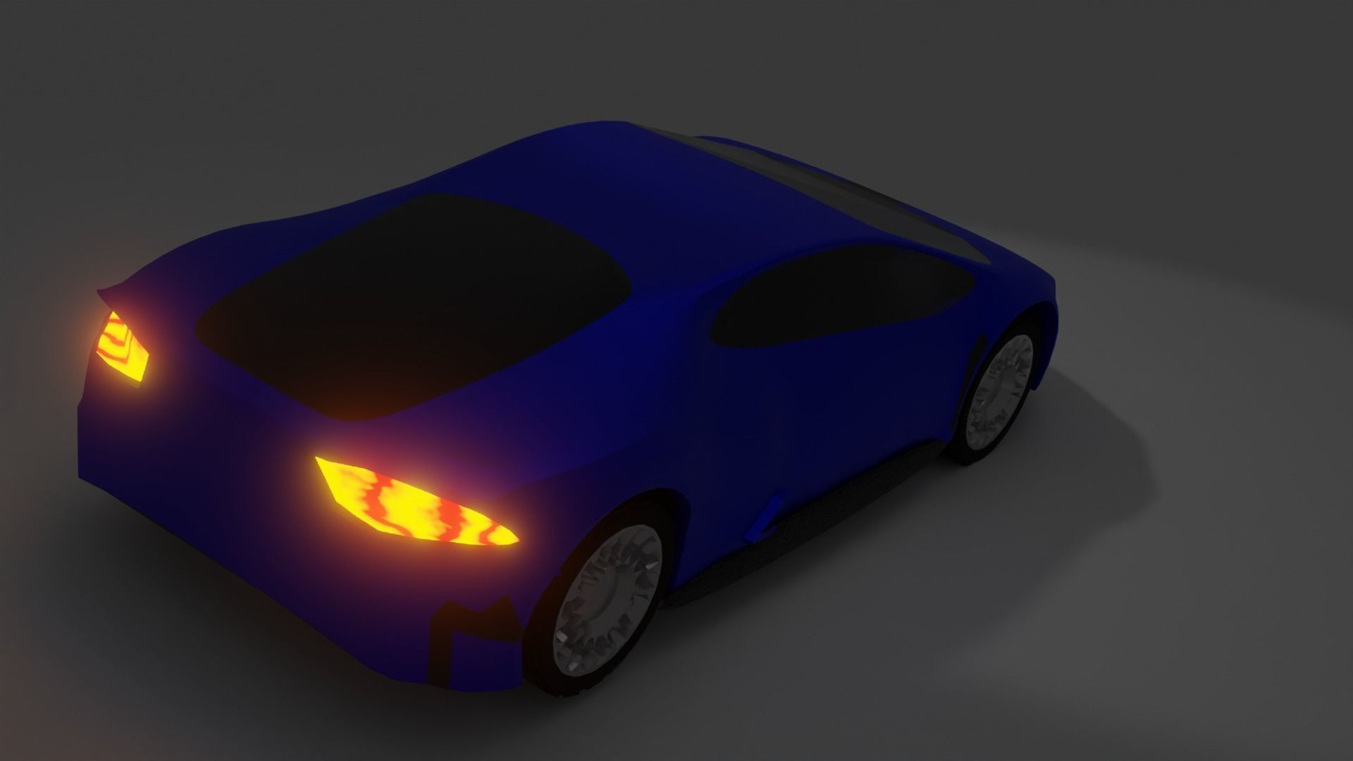 3D model blue car low poly VR / AR / low-poly | CGTrader