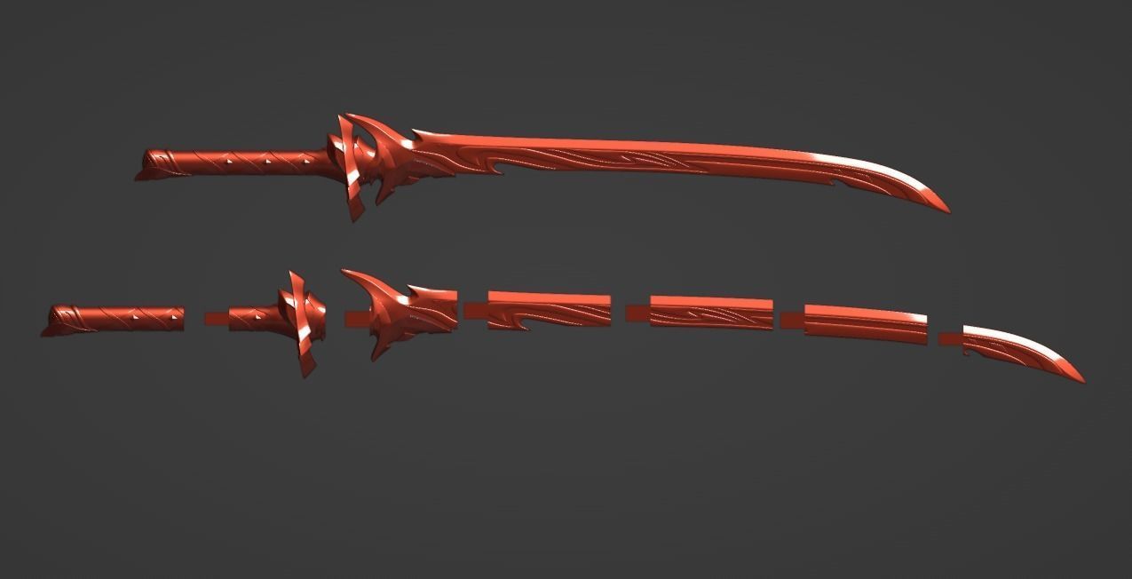 Kazuha Cursed Blade -- Genshin Impact -- Sliced Print Ready 3D model 3D ...