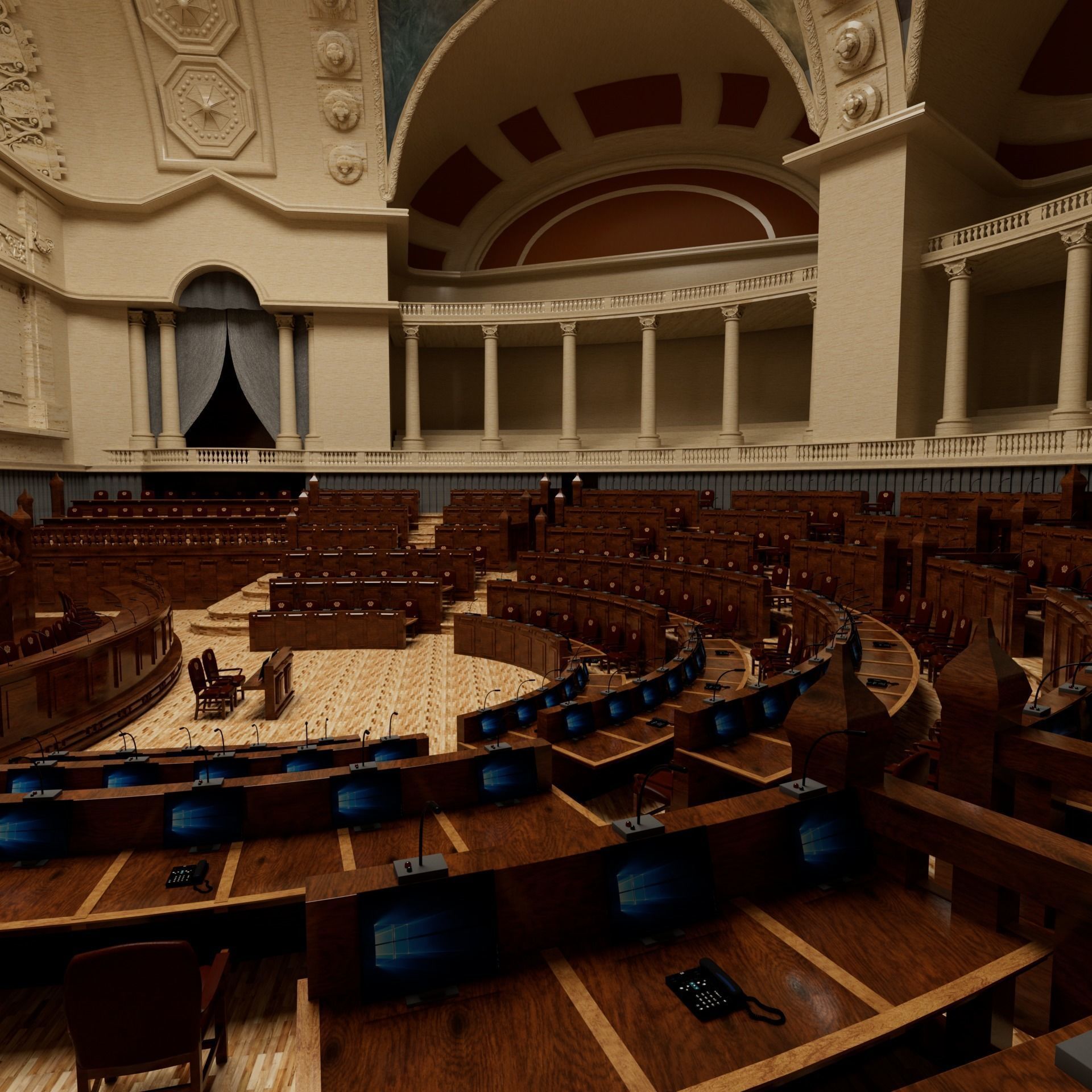 Parliament of Portugal 3D model | CGTrader
