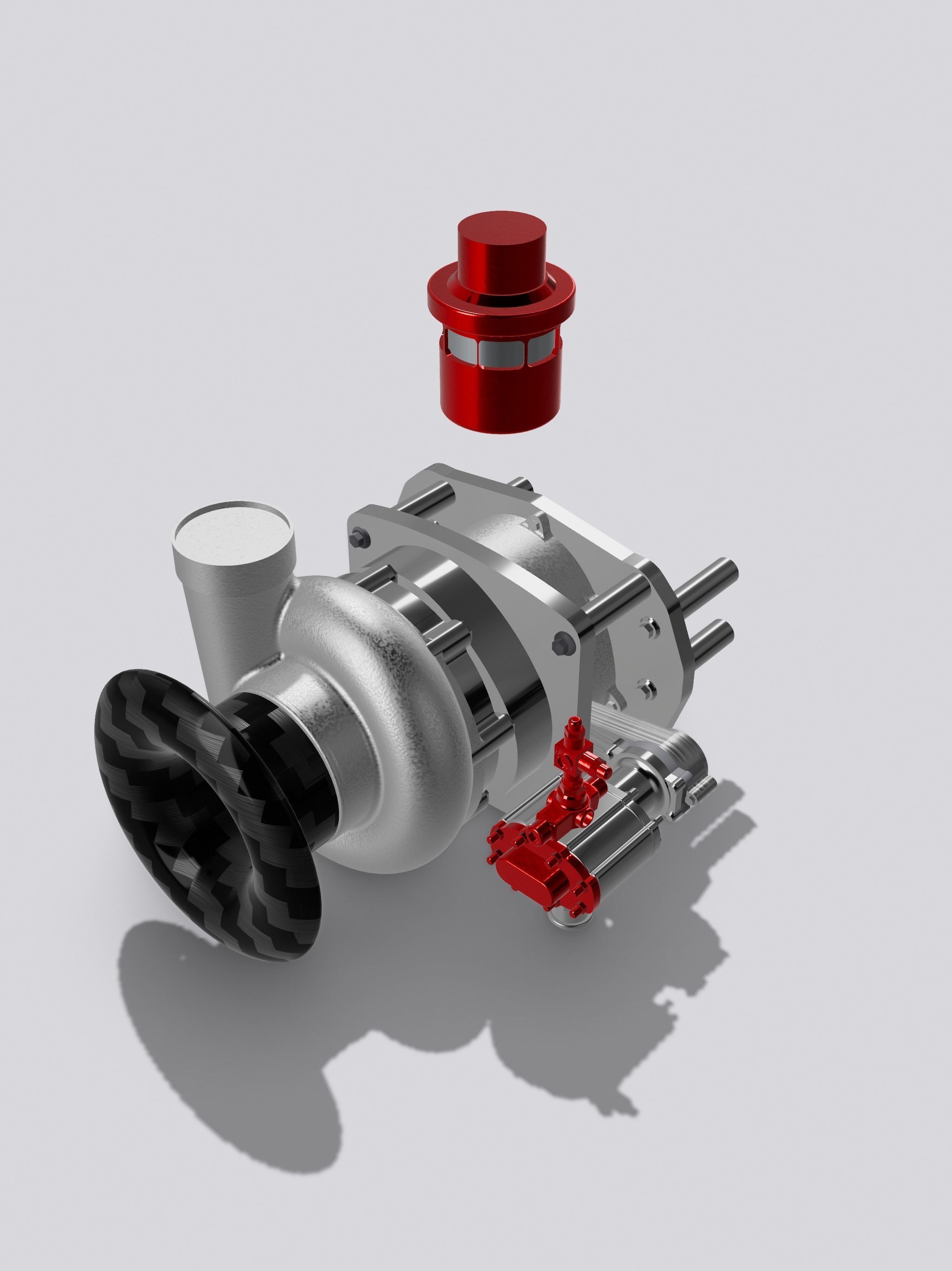 Procharger Supercharger set Pro Charger Blower 3D model 3D printable ...