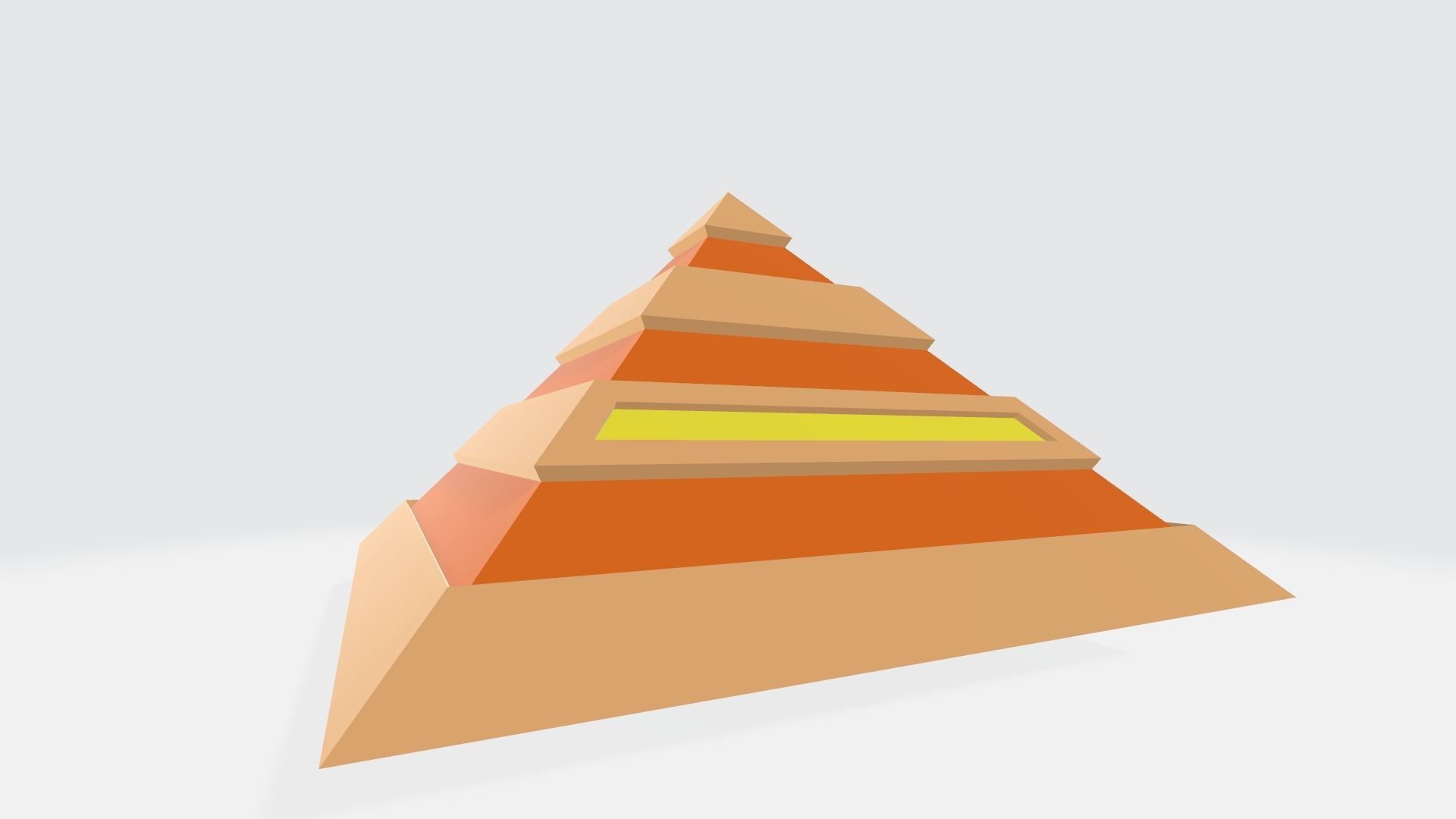 Sci-fi free flying low poly pyramid free VR / AR / low-poly 3D model ...