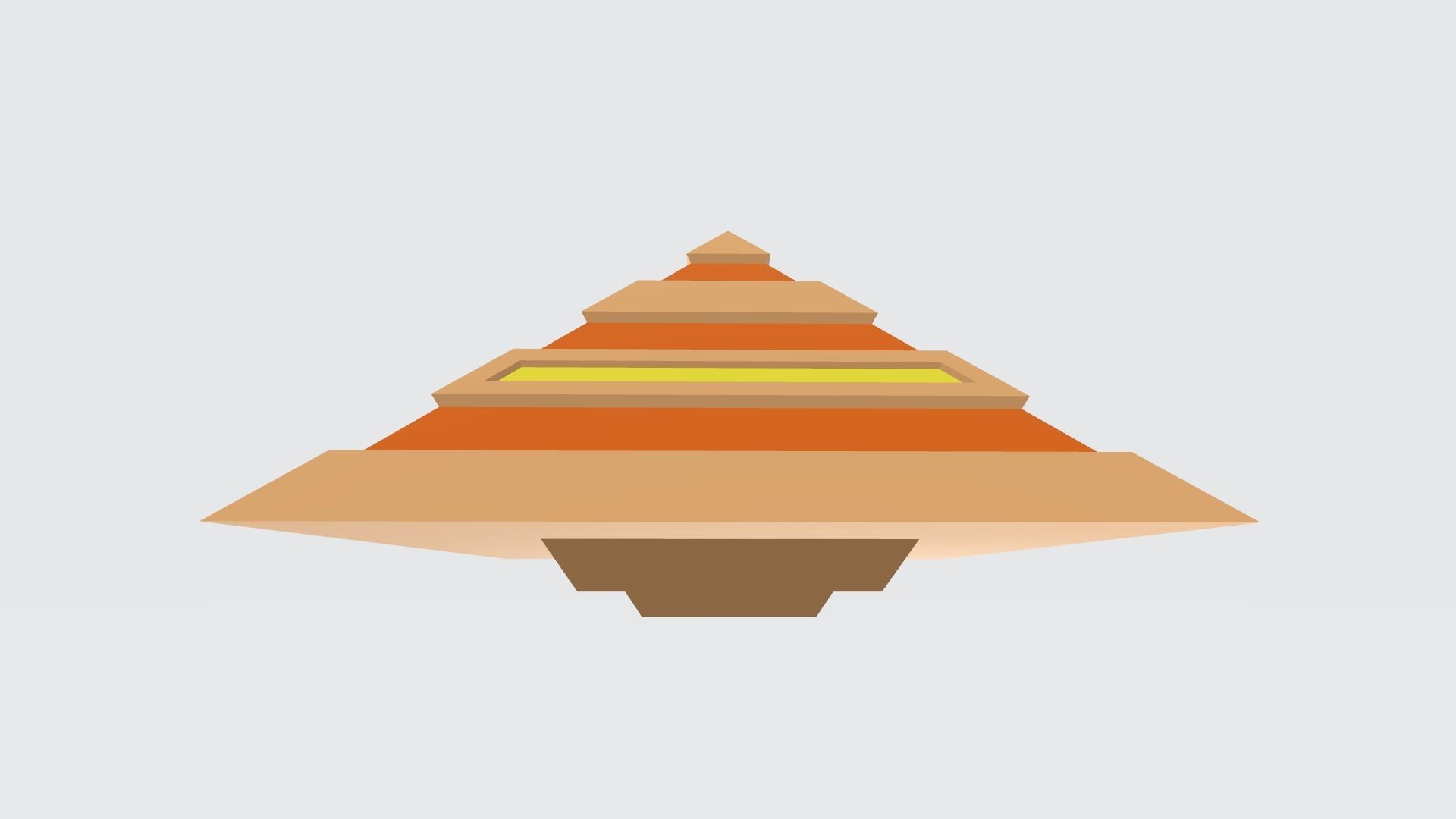 Sci-fi free flying low poly pyramid free VR / AR / low-poly 3D model ...