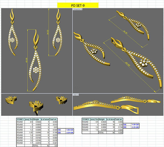 eye of the angle design earring pendent set 3D model 3D printable ...